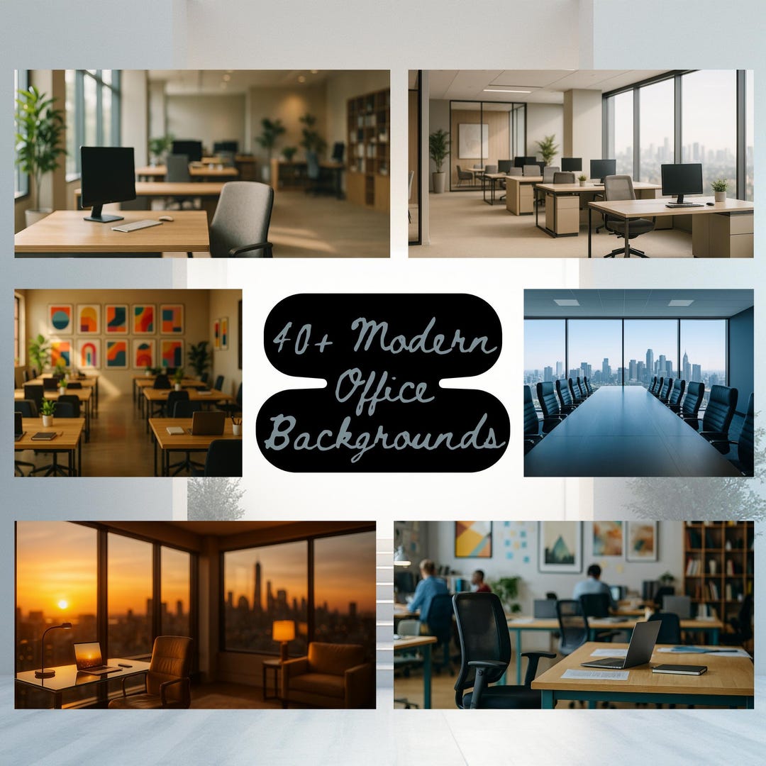 40+ Ultra-realistic Modern Office Backgrounds,digital Backdrops for ...