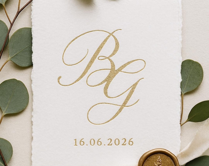 Modern Wedding Monogram Digital Download, SVG, Wedding Logo Design ...