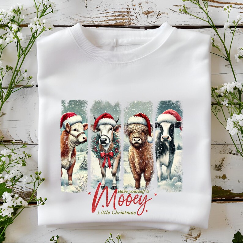 Highland Cow Christmas DTF Transfer: Ready to Press, Have Yourself A ...