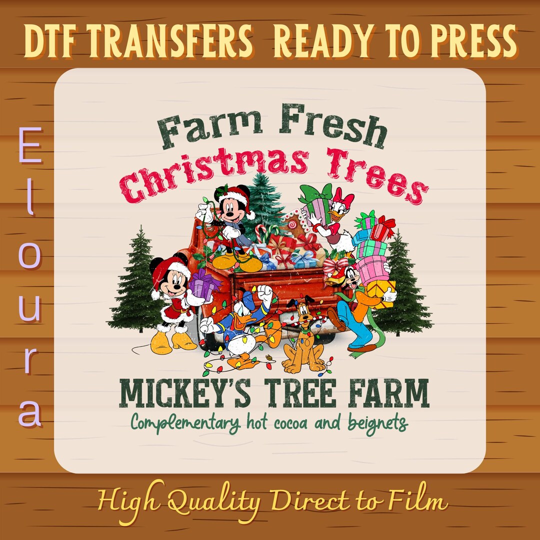 Disney Farm Fresh Dtf Transfers: Mickey's Tree Farm Ready to Press ...