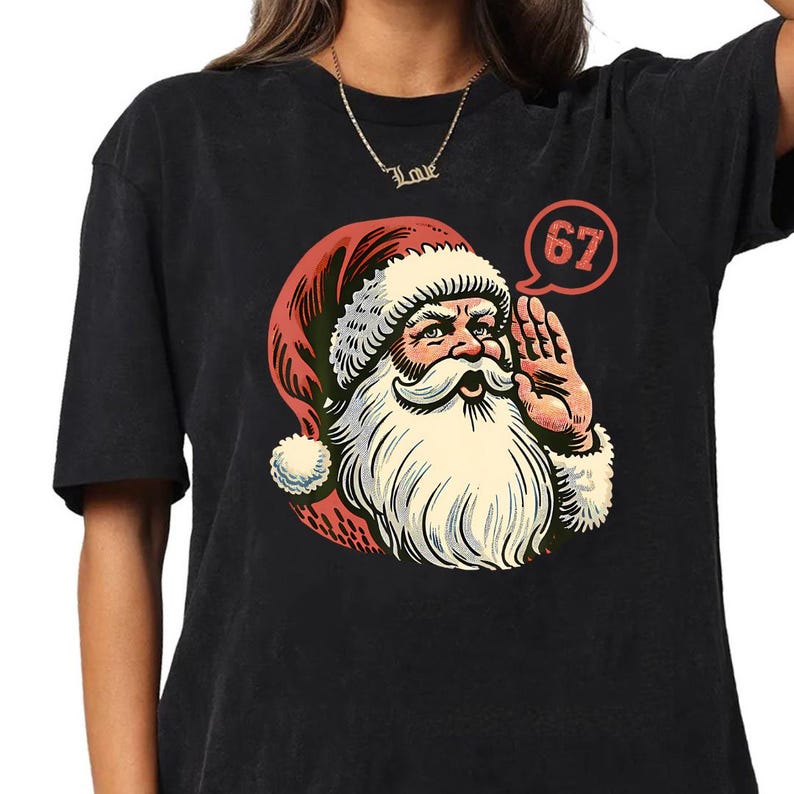 67 Christmas Funny Six Seven Meme Brainrot Santa Claus Boys Png ...