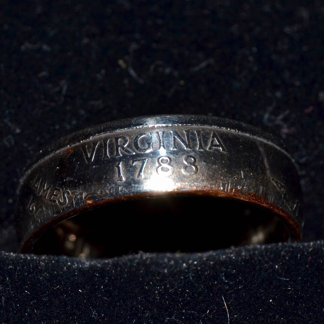 CUSTOM State and U.S Territories Quarter Coin Rings - Etsy