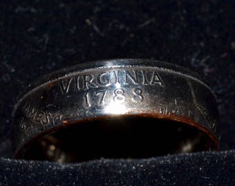 West Virginia State Quarter Coin Ring - Etsy