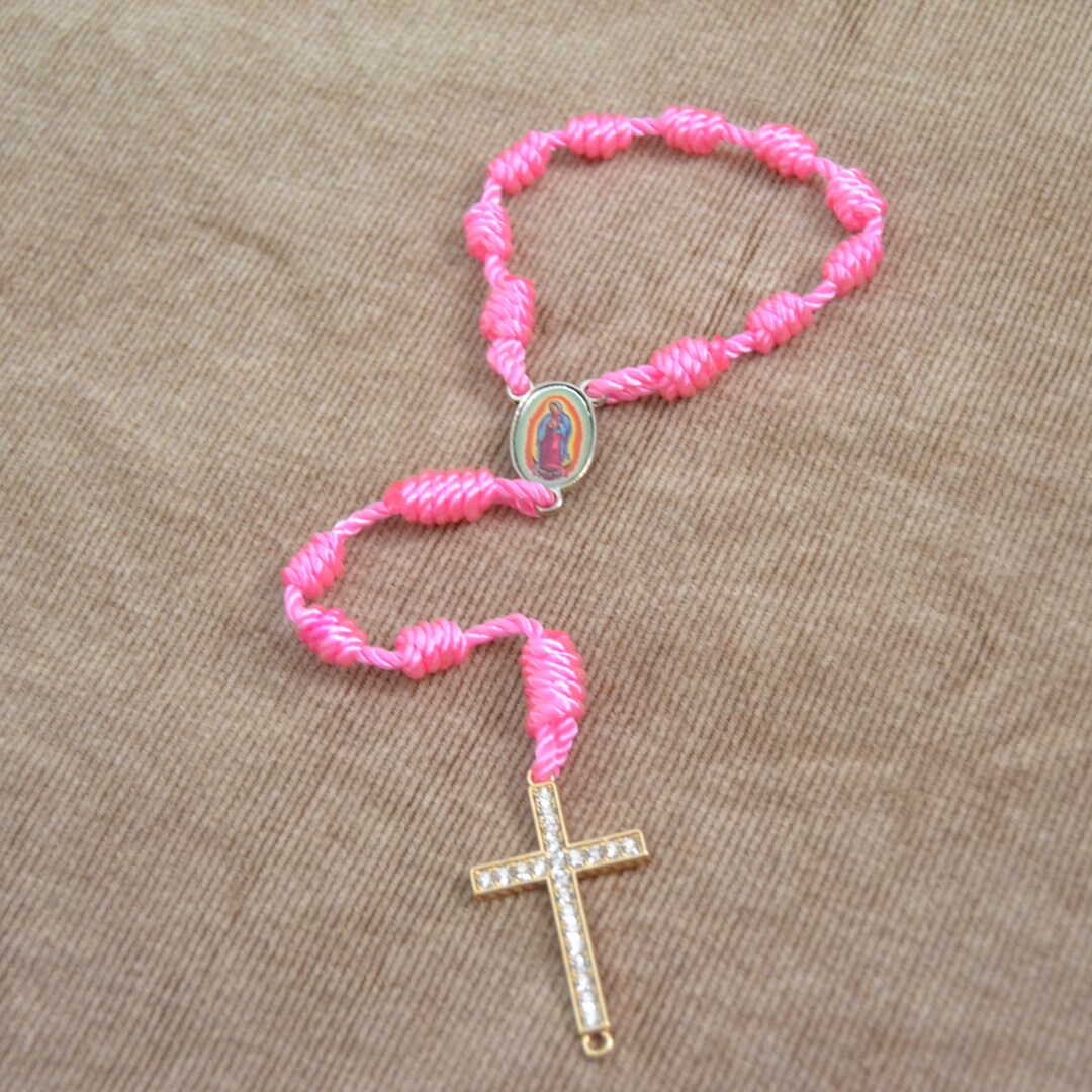 Our Lady of Guadeloupe Pink Loop Rosary - Etsy