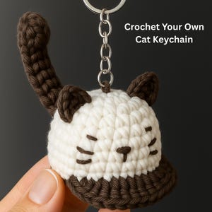 Crochet Cat Cap Keychain Pattern | Beginner-friendly Amigurumi (PDF ...