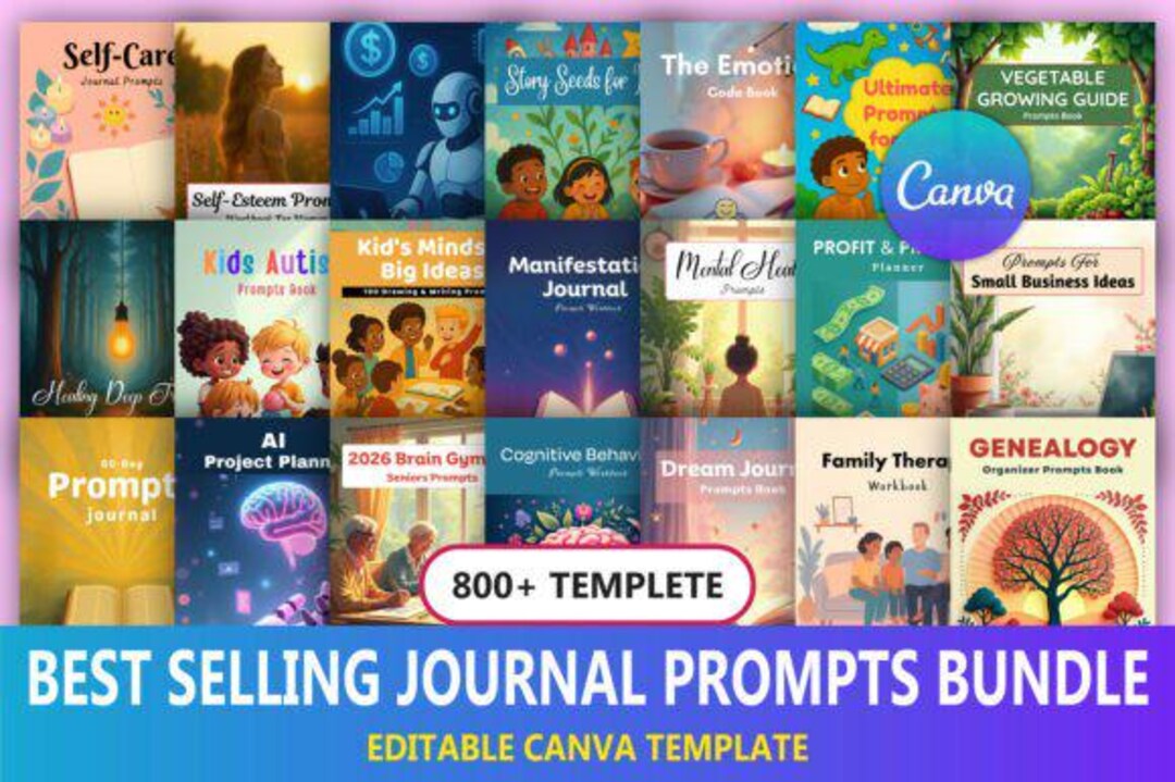Best Selling Journal Prompts Bundle, Boost Creativity, Prompts Journal ...