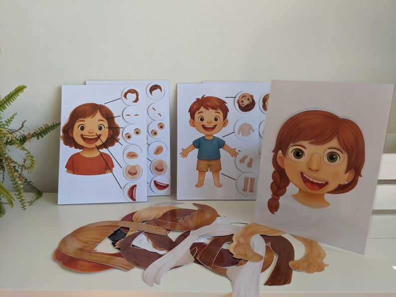 Build a Face Activity: Learn Body Parts - Printable Kids Game (PDF ...