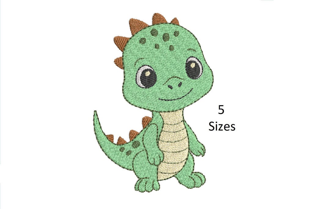 Dinosaur Embroidery File, Cute Dinosaur Embroidery, Mini Dinosaur ...