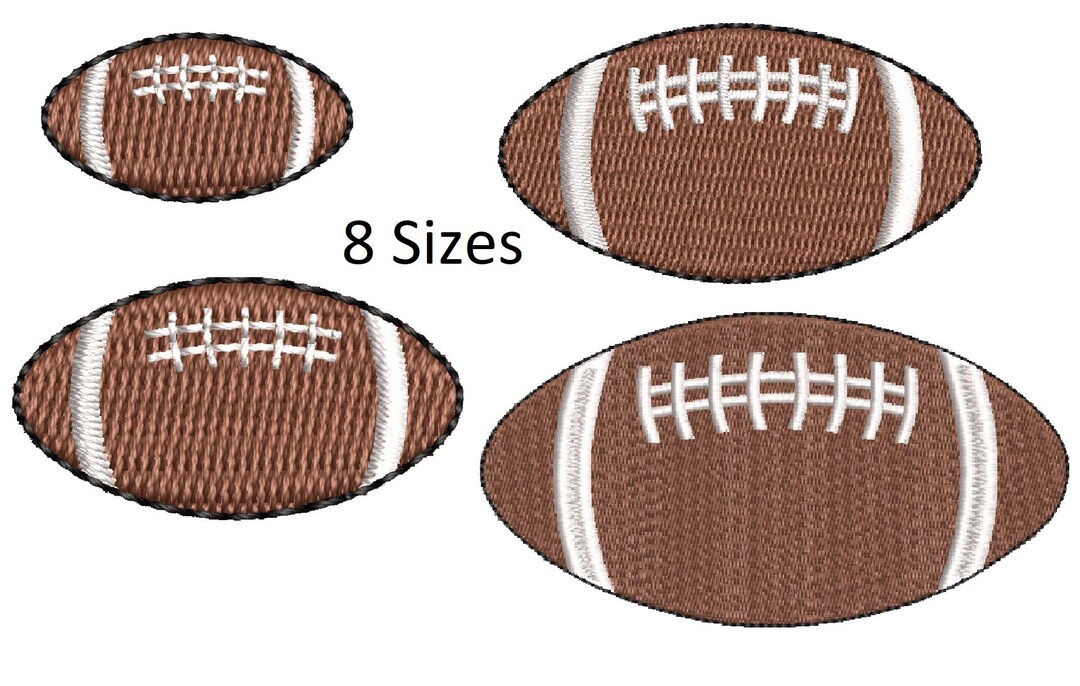 Football Embroidery Design, Machine Embroidery Design, 8 Sizes, Instant ...
