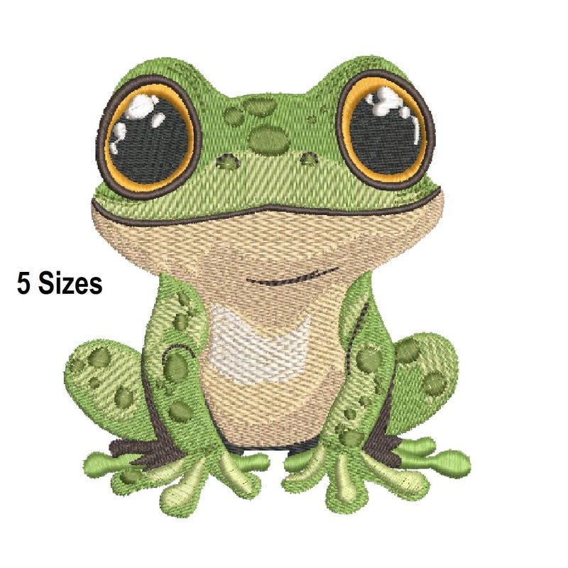 Frog Embroidery Designs - Etsy