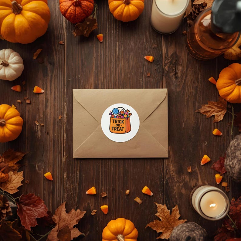 Trick or Treat Digital Sticker | Cute Halloween Candy Bag PNG ...