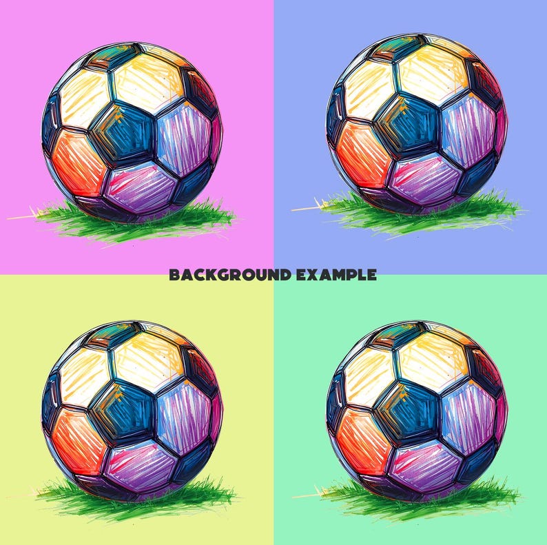 Soccer Ball Clipart Crayon 2 Png, Commercial Use Digital Art - Etsy
