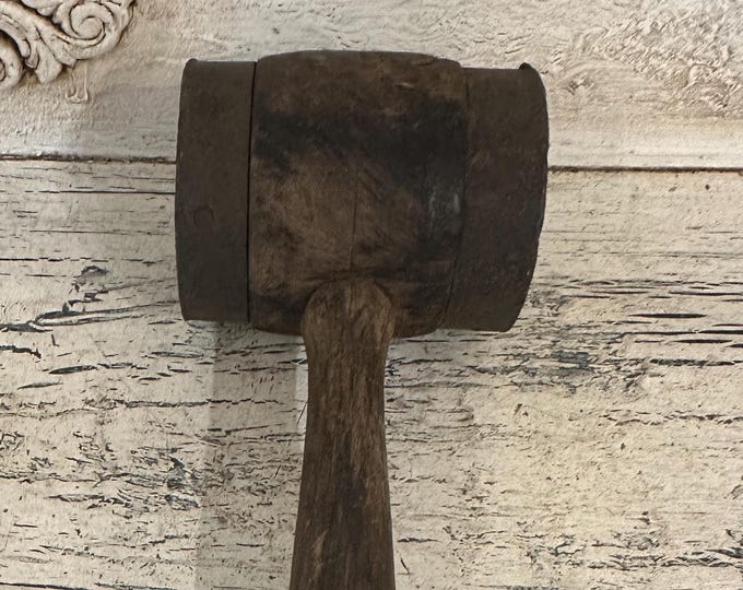 Antique Primitive Wood Mallet- Rustic Wood Bung Hole Mallet - Wooden ...