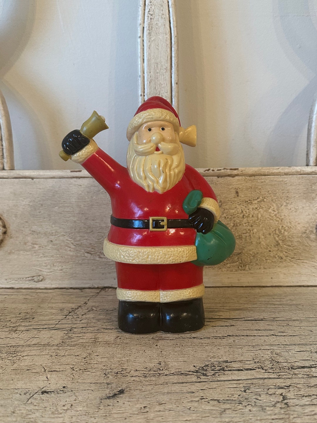 Vintage Blowmold Plastic Santa Claus 1970s Christmas Decor 8 Inches - Etsy