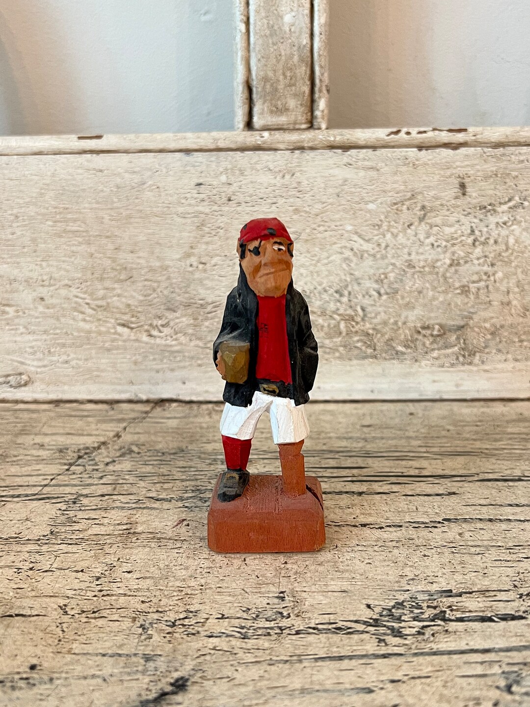 Vintage Wooden Sea Captain - Small Size - 4 Inches - Nautical Decor - Etsy