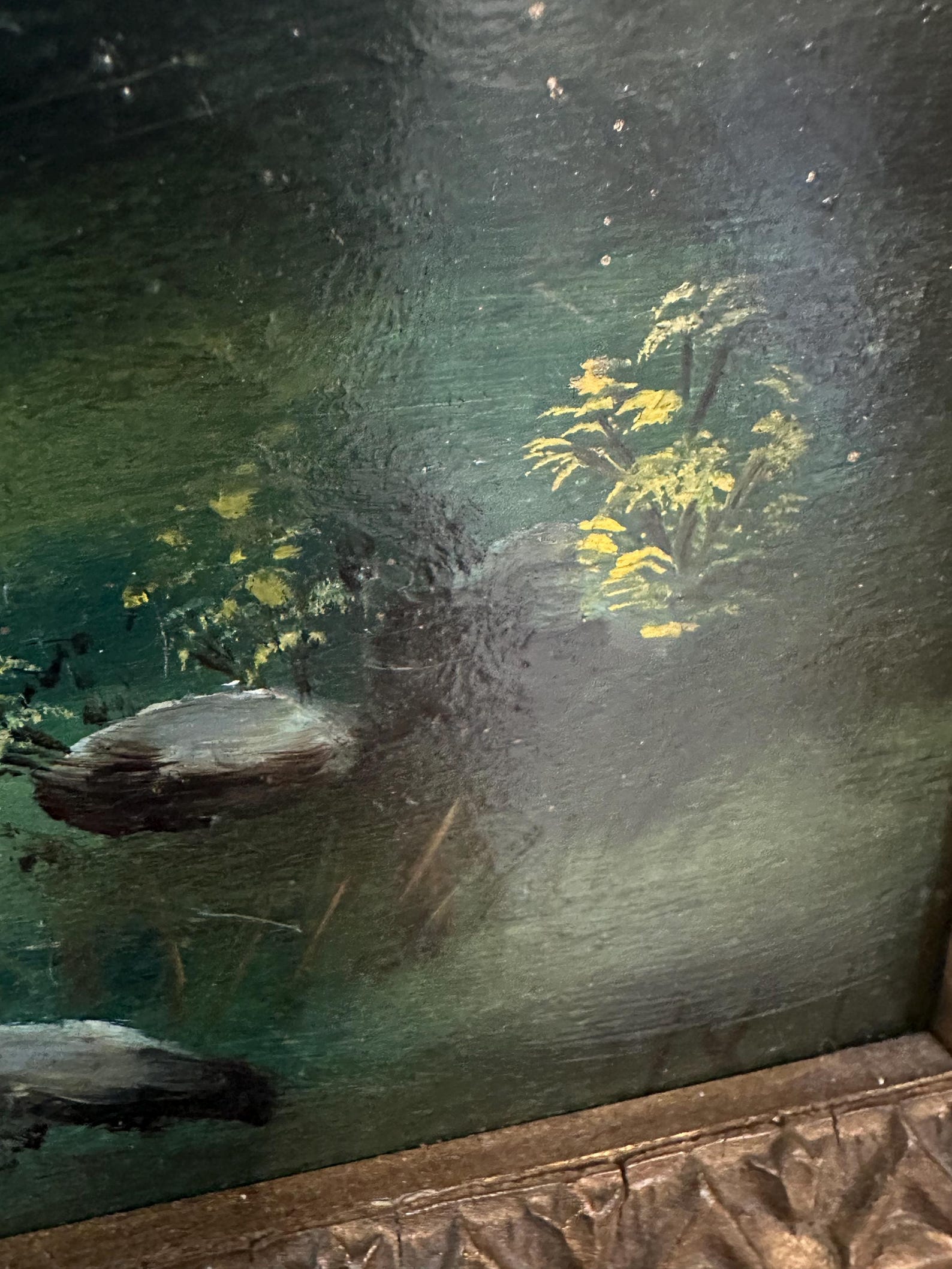 Antique Oil Painting - Pretty River Landscape - Signed - Distressed - Etsy