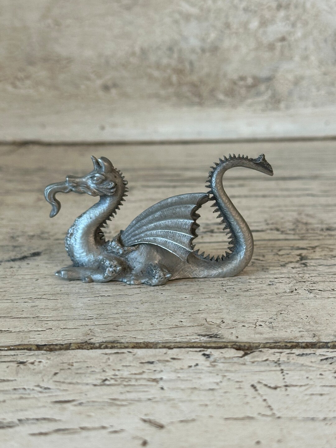 Vintage Pewter Dragon - Spoontiques - 1984 - Etsy