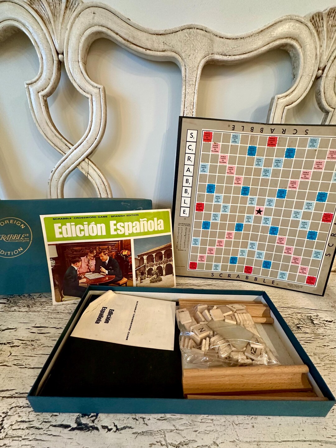Vintage Spanish Scrabble Game - 1950's - Unopened Tiles - Never Used ...