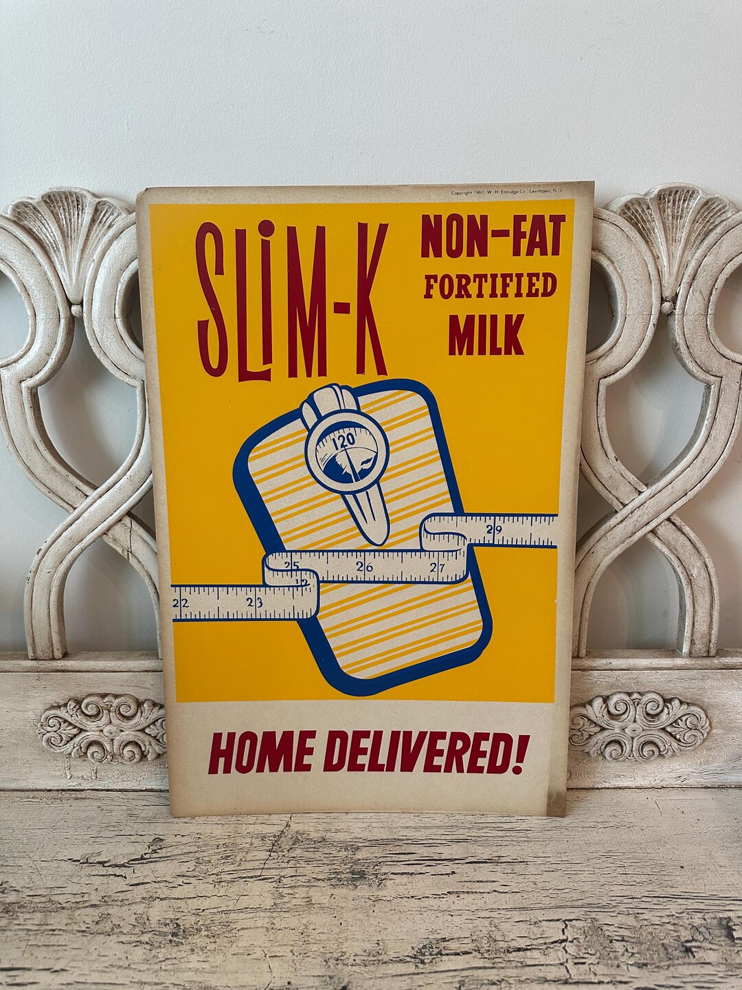 Vintage Grocery Store Advertising Poster - Vintage Milk Sign ...