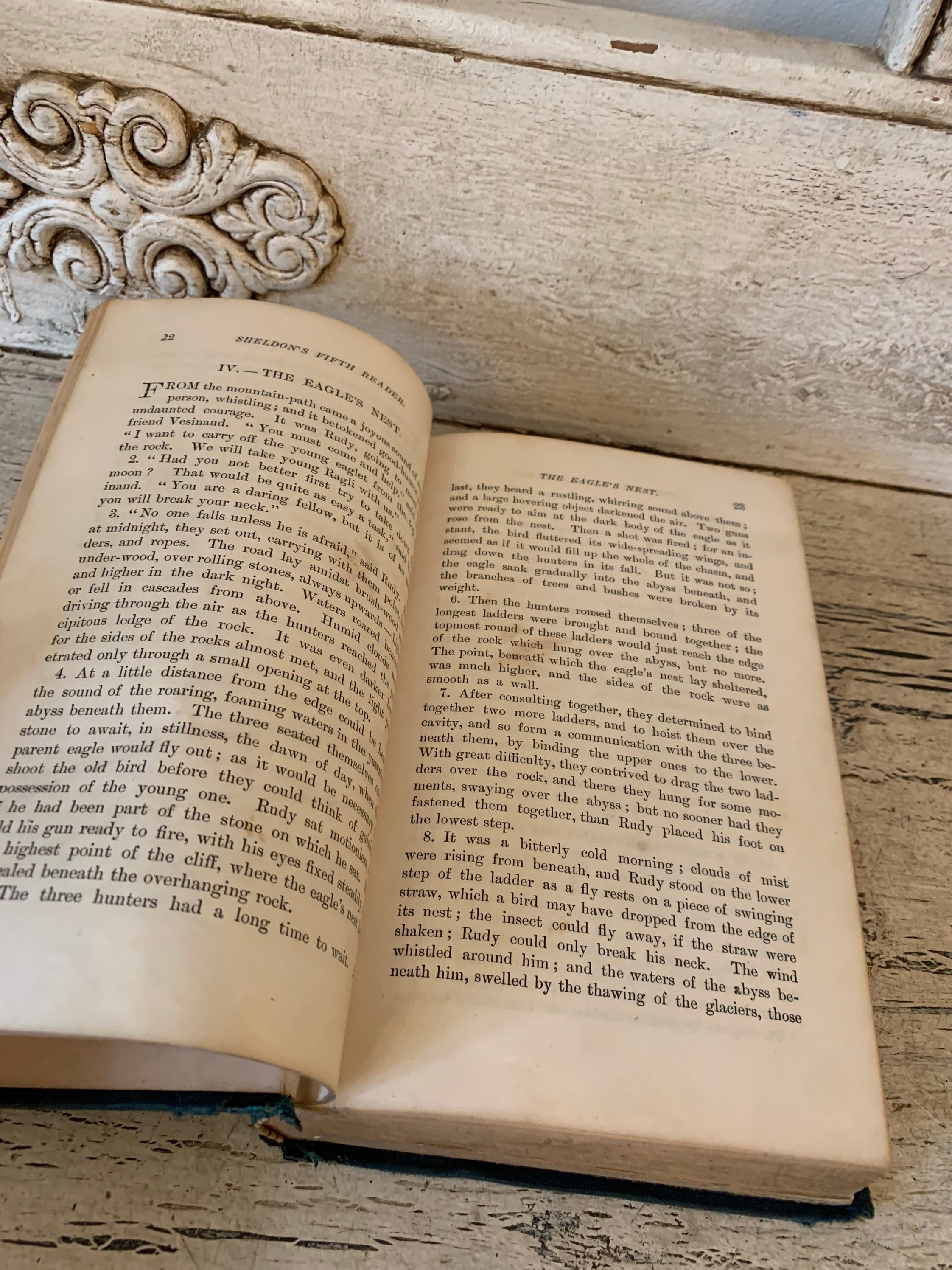 Antique School Reading Textbook 1875 Vintage Reader | Etsy