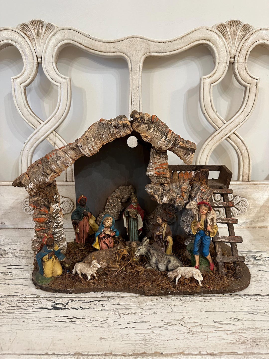 Vintage Nativity Set - Rustic and Retro - Glued-in Pieces - Etsy
