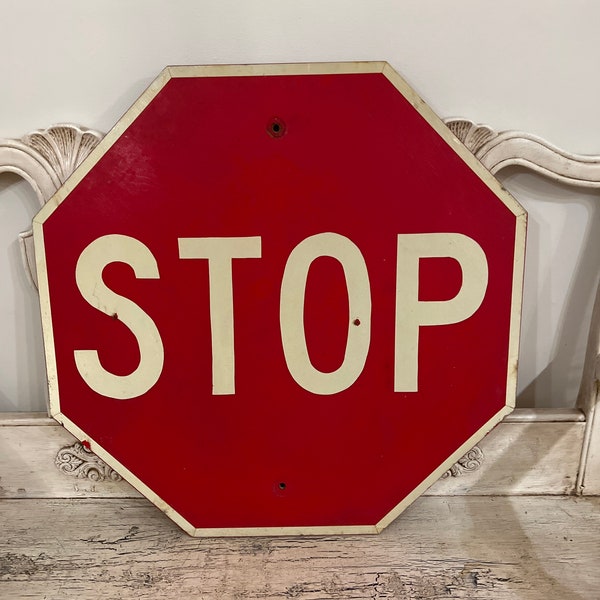Vintage Stop Sign - Etsy
