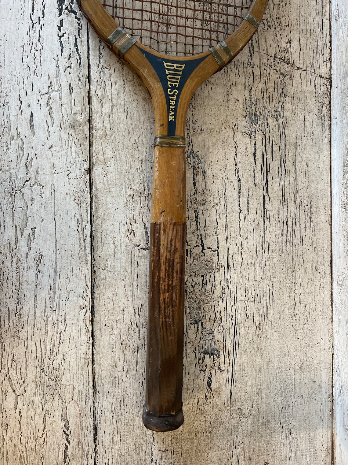 Antique Wooden Tennis Racket Beautiful 1920s Wright & - Etsy