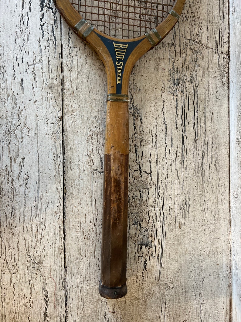 Antique Wooden Tennis Racket Beautiful 1920s Wright & - Etsy