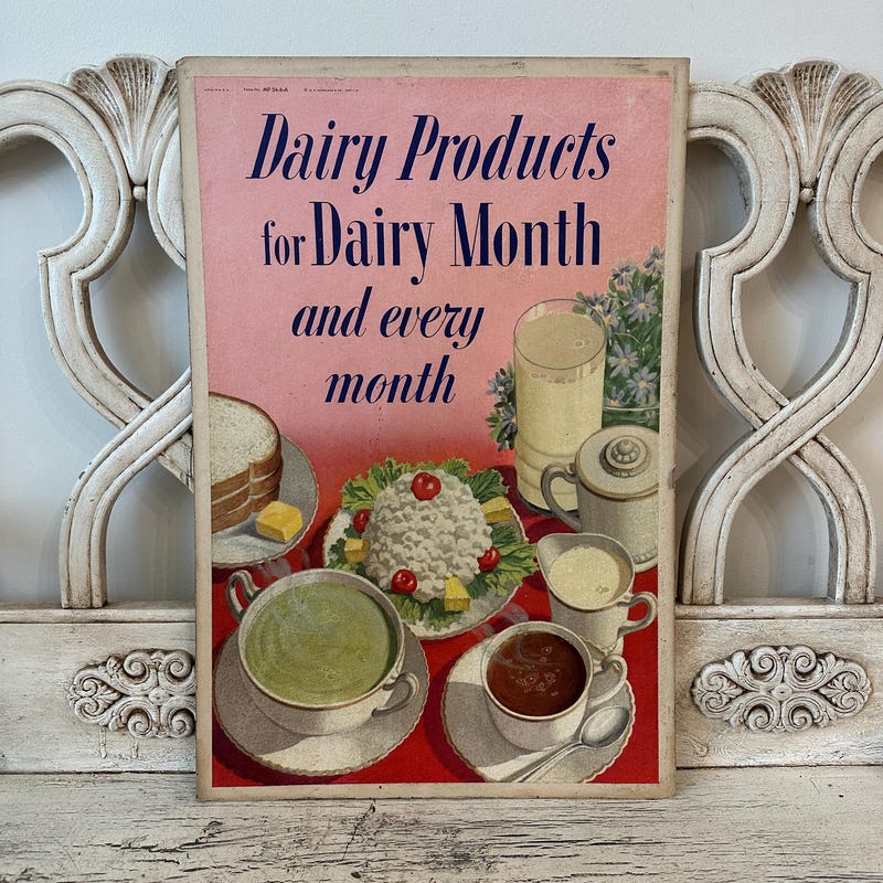 Vintage Dairy Sign - Etsy