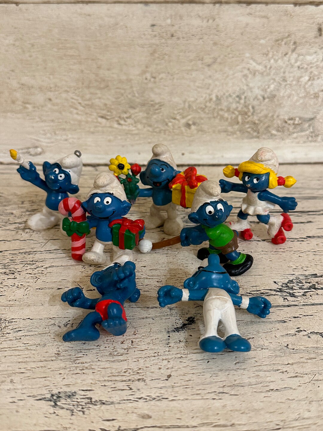 Lot of 7 Original Smurf Figurines 1980s - Etsy