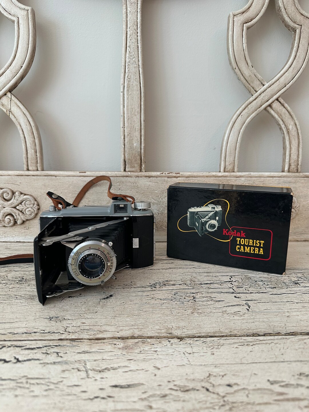 Vintage Kodak Tourist Folding Bellows Camera Great for Prop Pr ...