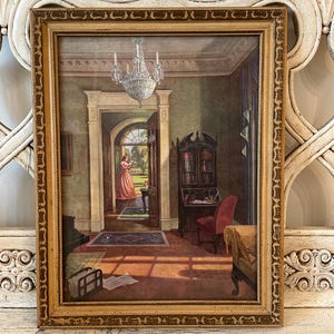 Vintage 1920s Lithograph Print - Conrad Leigh - Beautiful Deco Style ...