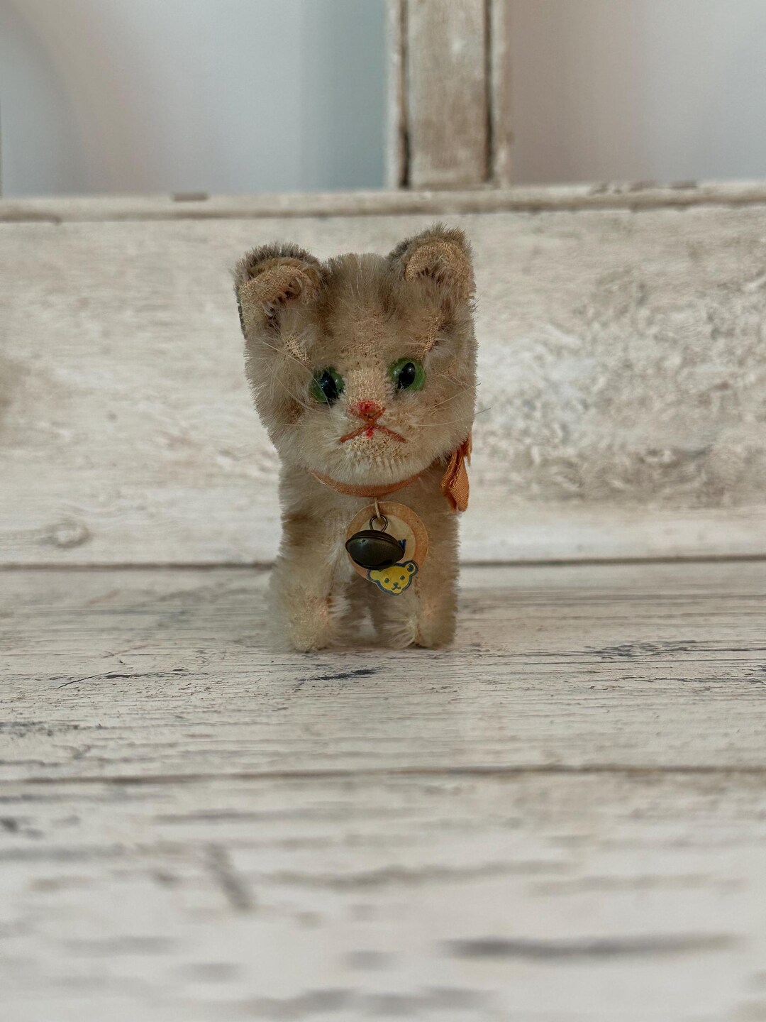 Vintage, Miniature Steiff Cat - Tabby - One Original Tag - Small Mohair ...