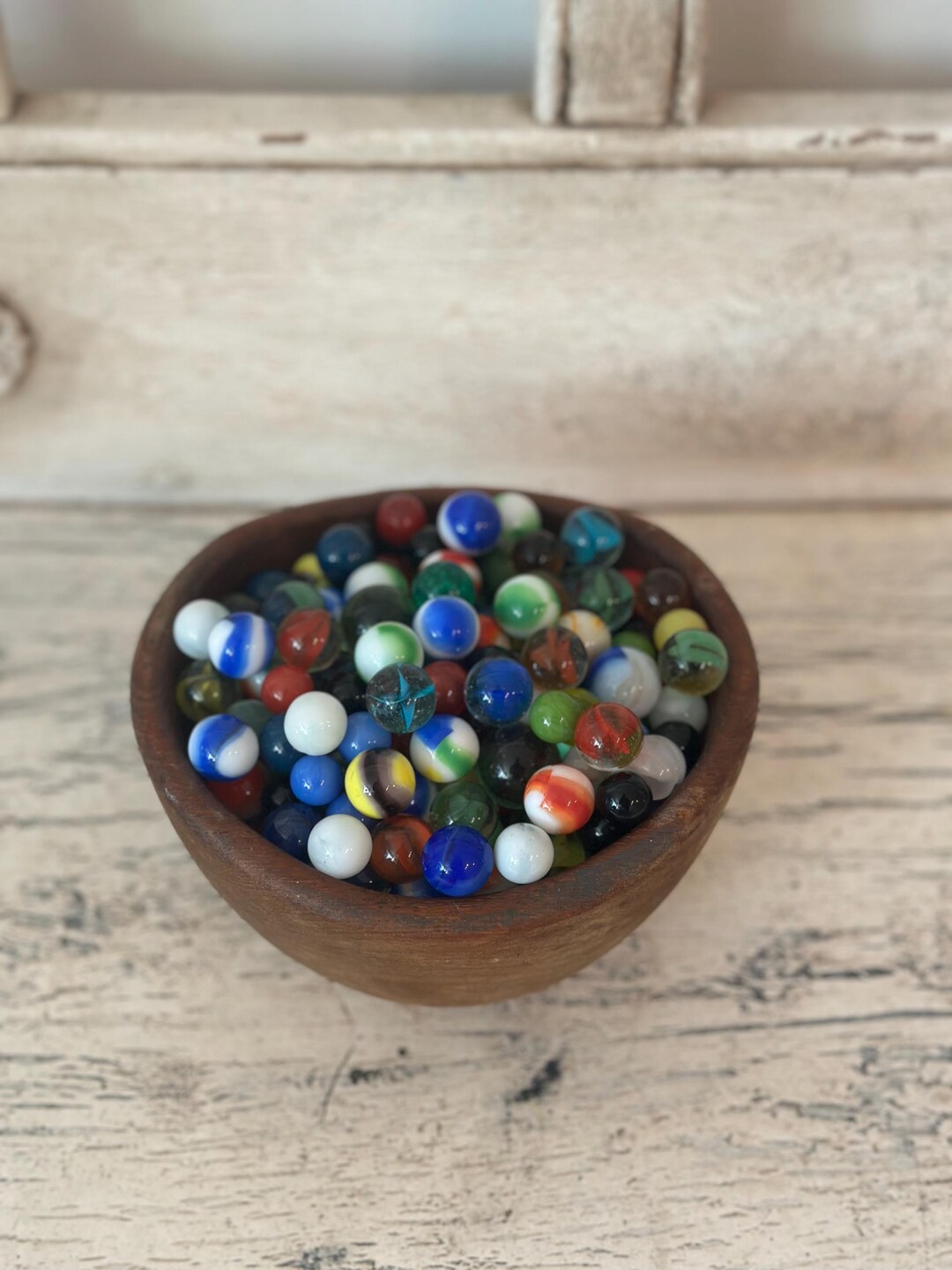 200 Vintage Glass Marbles - 2 Pounds of Marbles - Assorted Sizes and ...