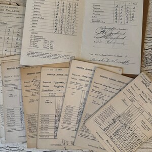 Vintage School Report Cards 1950s - Etsy