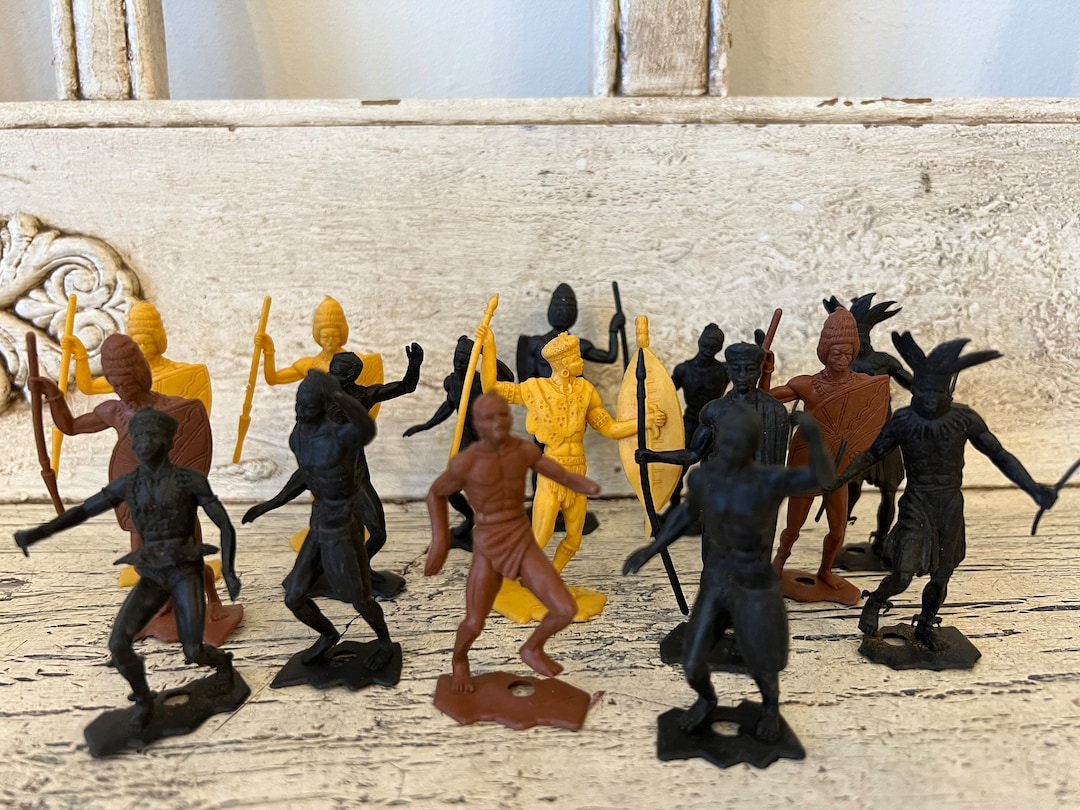 Lot of 15 MPC Zulu African Warrior Figures 1960s-70s - Etsy