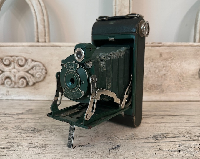 Vintage Green Kodak Folding Bellows Camera - Fun Green Color - Great ...