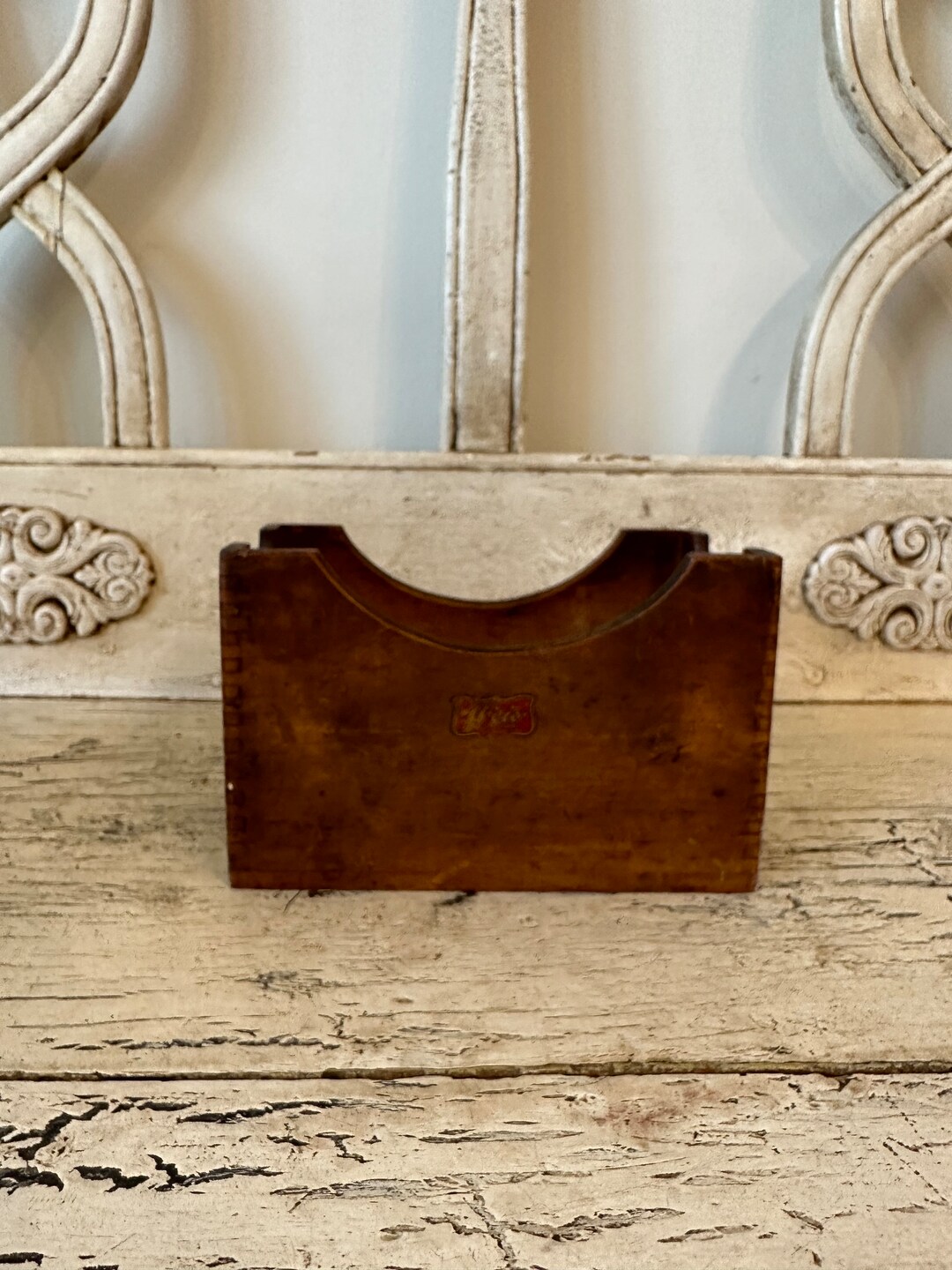 Vintage Wooden Weis Card Catalog File Box Open Top Great for Wedding ...