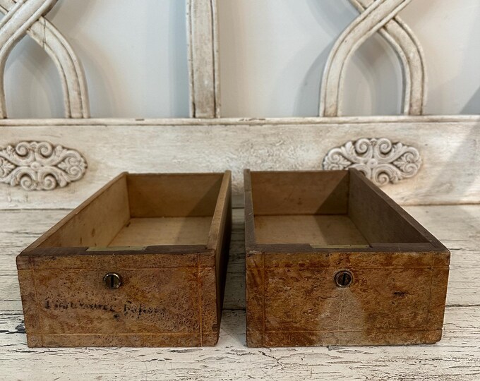 Pair of Vintage Rustic Wooden Drawers - Industrial Workshop Drawers - Etsy