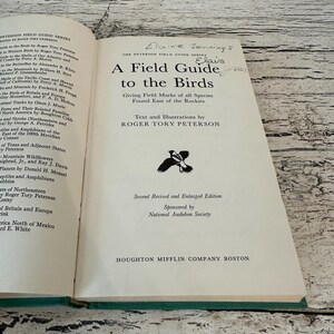 Vintage Field Guide to the Birds - Peterson - 1970's - Etsy