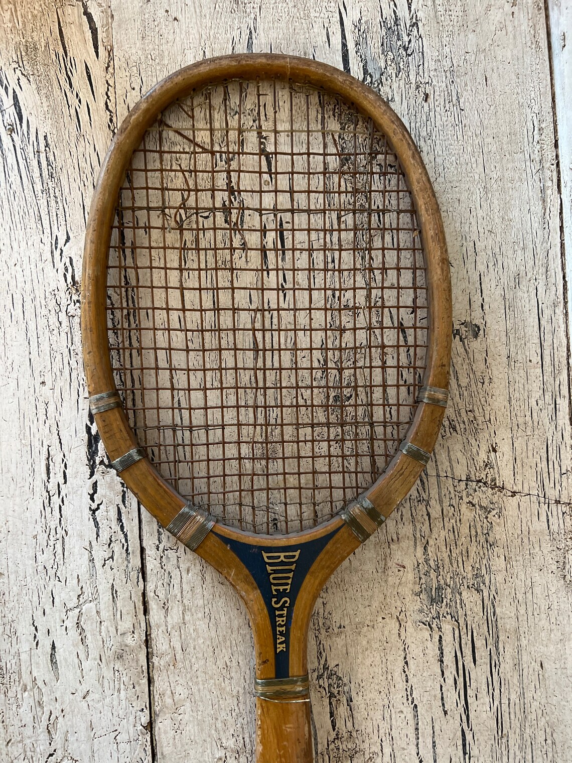 Antique Wooden Tennis Racket Beautiful 1920s Wright & - Etsy