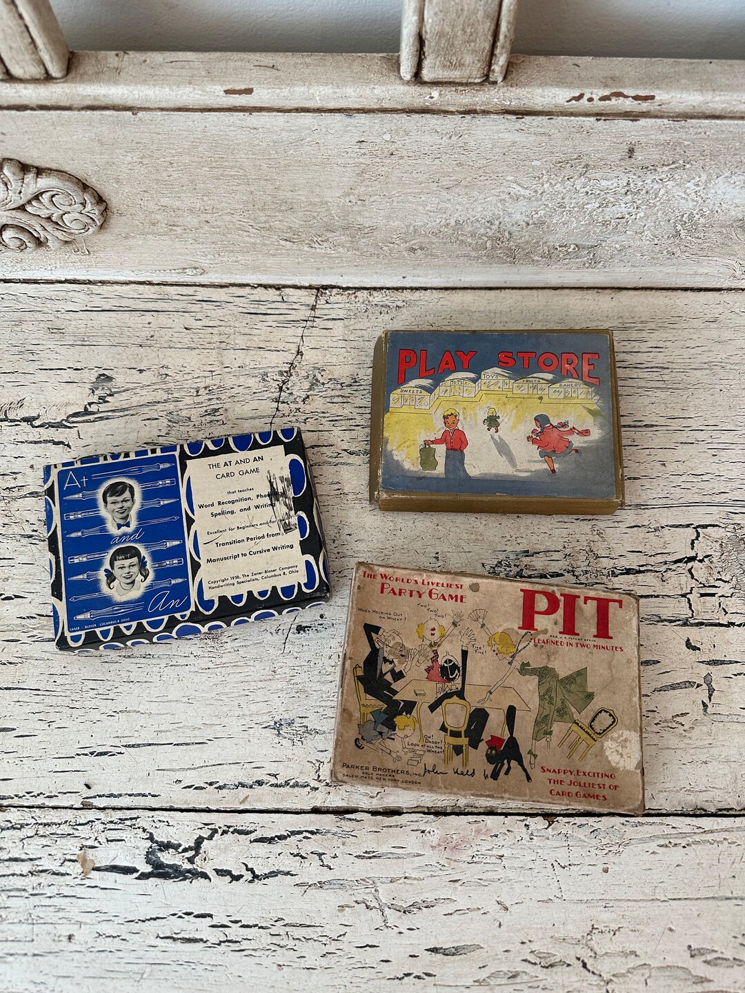 Lot of 3 Vintage Card Games - 1920's-1950's - Well Used - Great for ...