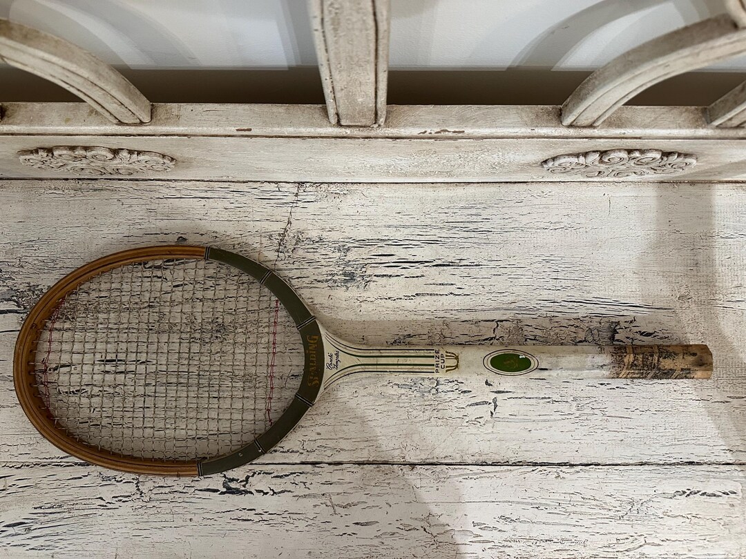 Vintage Wooden Tennis Racket - Distressed, Rustic Racket for Decor - Etsy