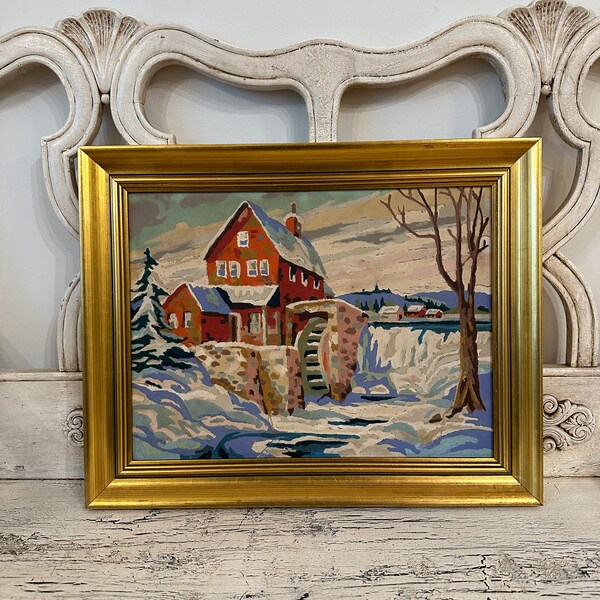 Winter Vintage Paint by Number - Etsy