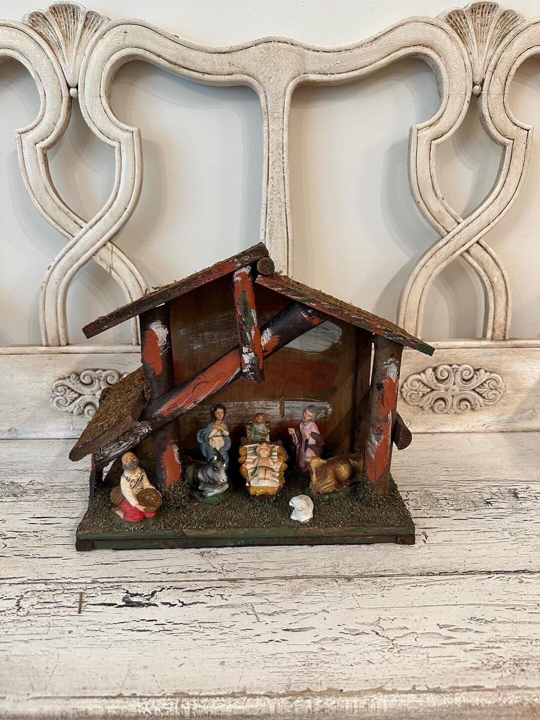 Vintage Nativity Set - Rustic and Retro - Glued-in Pieces - Etsy