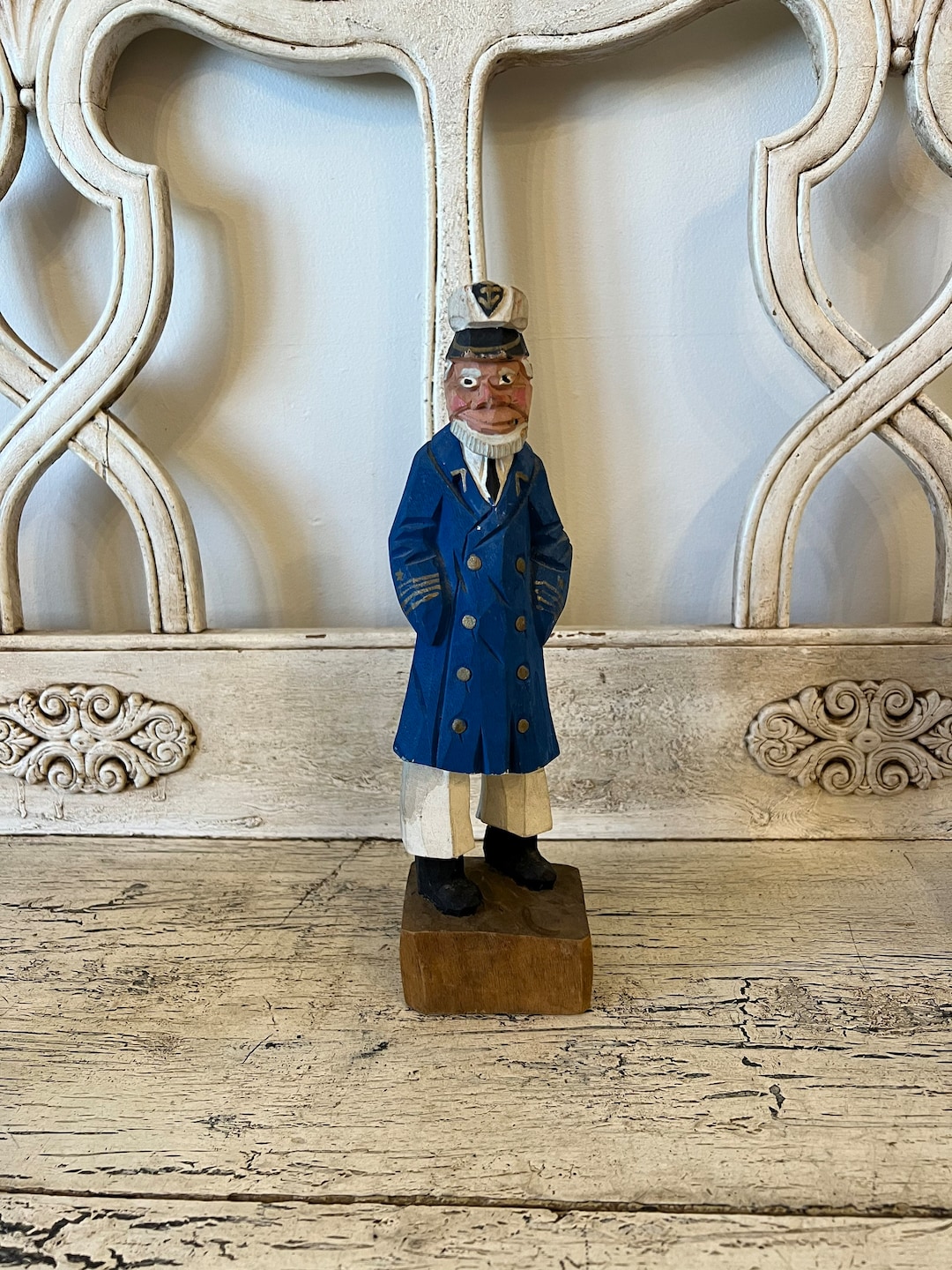 Vintage Wooden Sea Captain - 12 Inches - Nautical Decor - Etsy