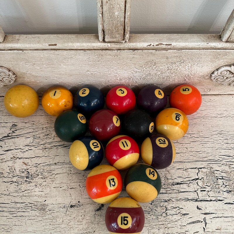 Vintage Pool Balls - Etsy