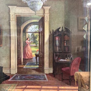 Vintage 1920s Lithograph Print - Conrad Leigh - Beautiful Deco Style ...