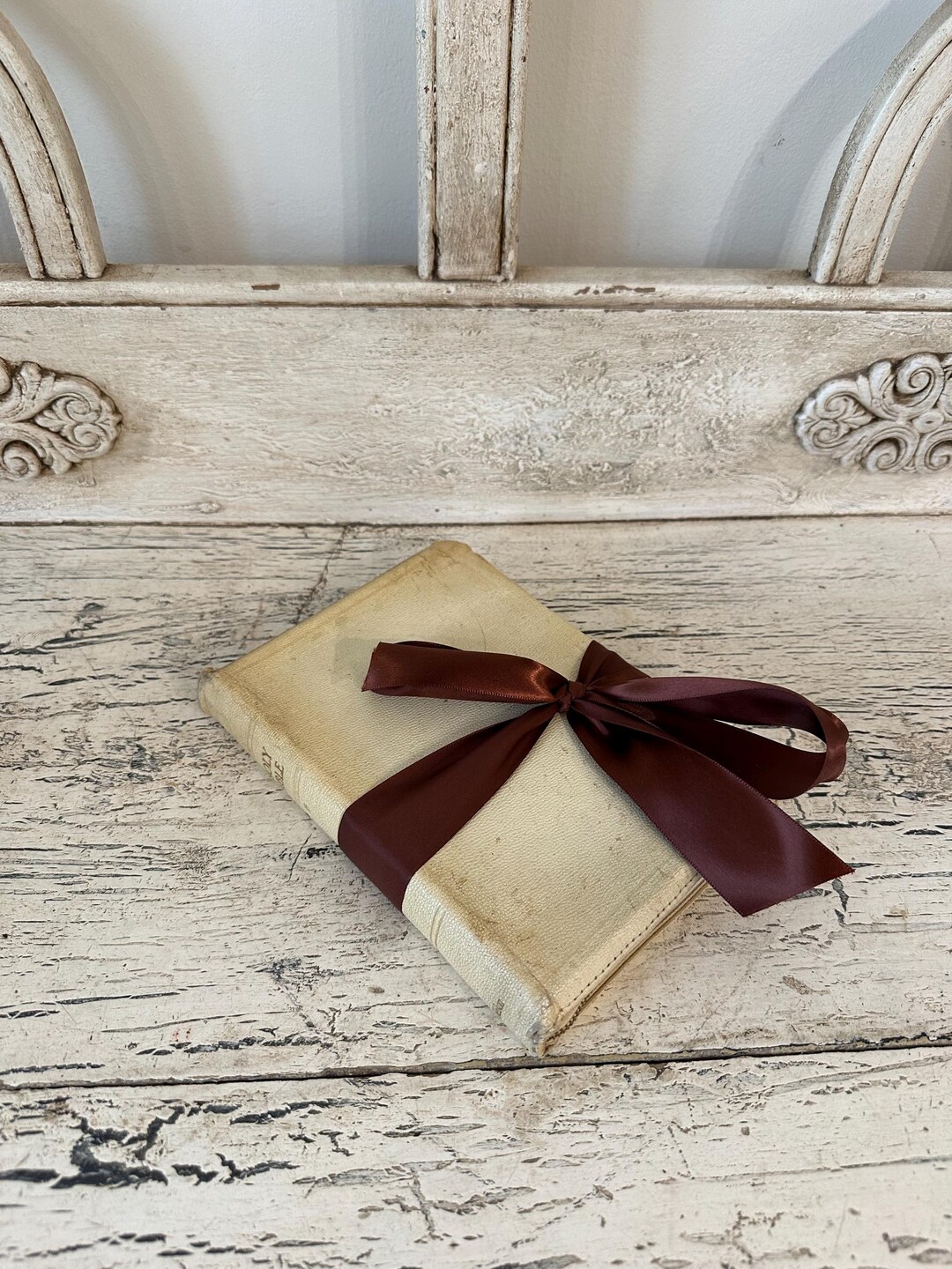 Vintage Distressed Bible Pretty Creamy Off-white Color Tattered Perfect ...