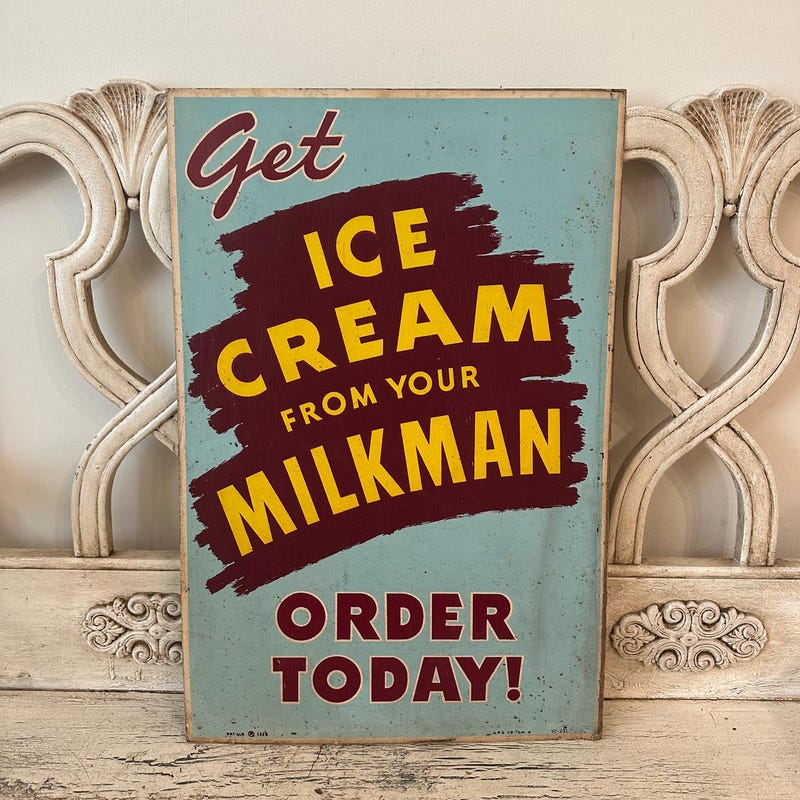 Vintage Dairy Sign - Etsy